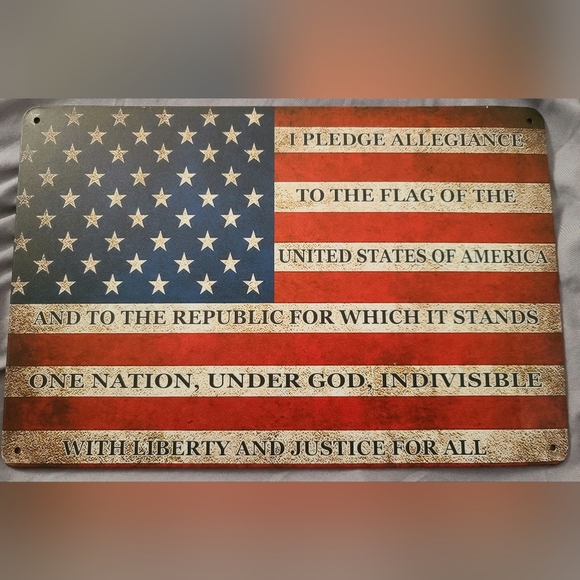 Accents | New Pledge Of Allegiance Metal Tin Sign 8 X 12 | Poshmark